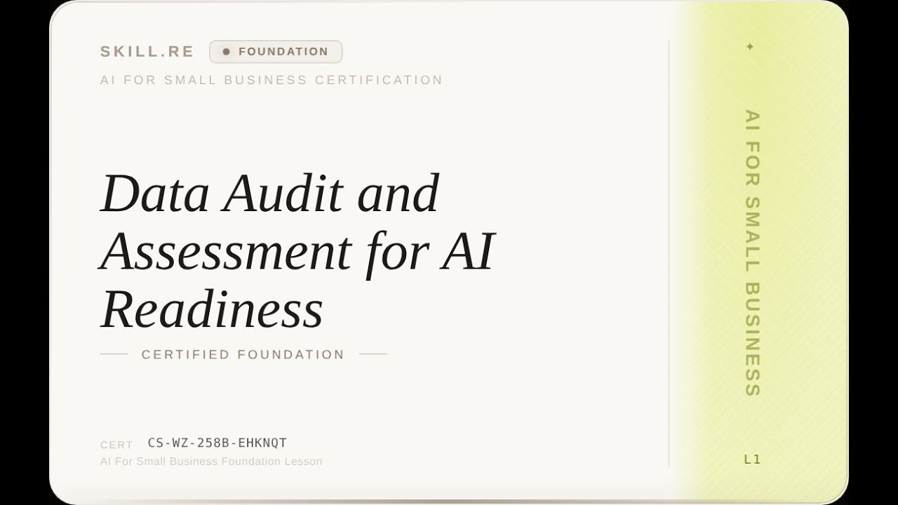 AI for Small Business: Data Audit and Assessment for AI Readiness