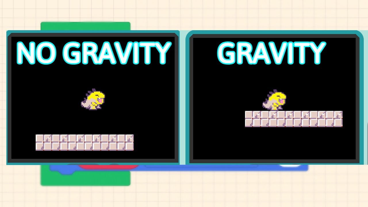 How to add gravity in MakeCode Arcade