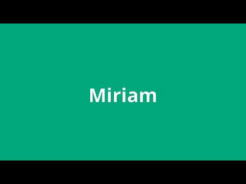 what is the meaning of Miriam