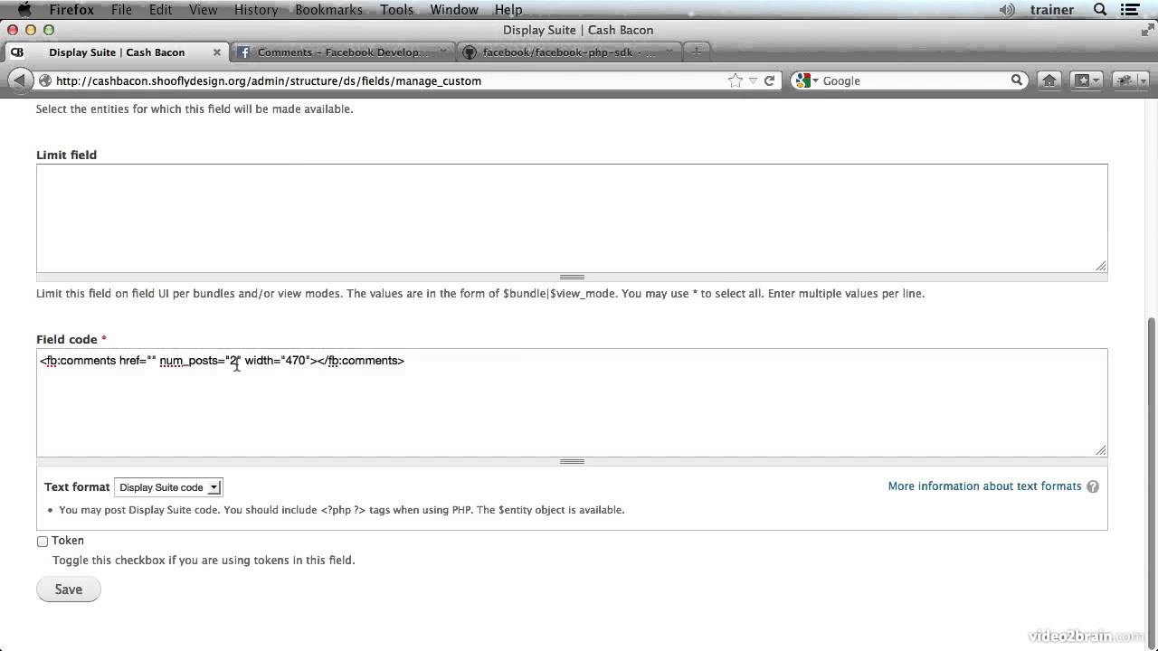 Using Facebook for Comments