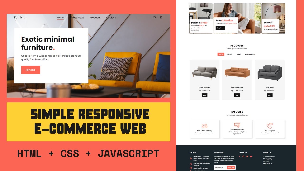 Simple Responsive E-commerce Website Using HTML, CSS, JavaScript | Mobile First