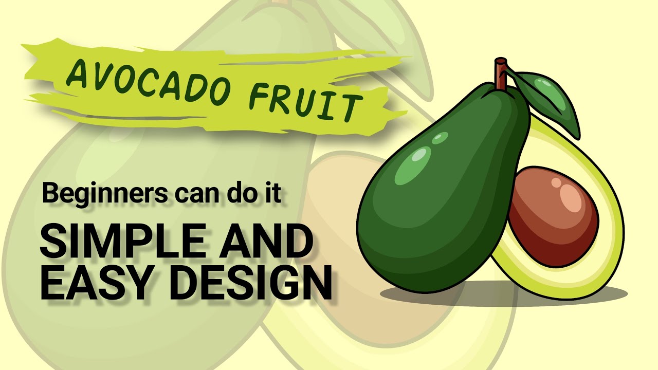 AVOCADO FRUIT DESIGN | THE SIMPLE WAY TO VECTOR ILLUSTRATION IN MOBILE | INFINITE DESIGN ANDROID