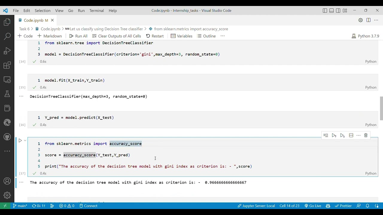 Task 6 - Iris Classification using Decision Tree Algorithm