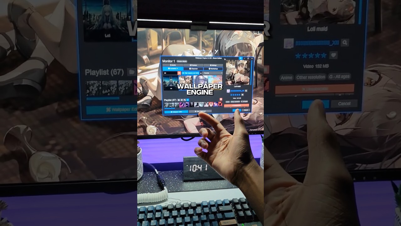 Pirating Wallpaper Engine Is Crazy 😭#wallpaperengine #pcsetup #pcgaming #pcbuild #gamingsetup