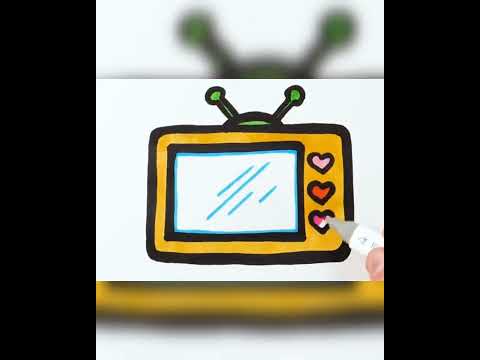 How To Draw A TV: Simple And Easy Tutorial #howtodraw #drawing