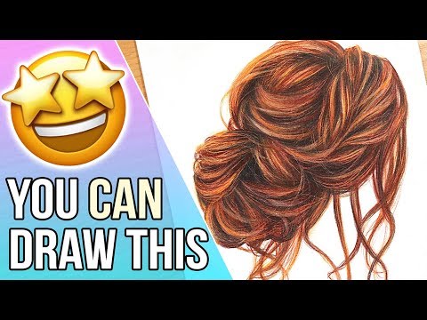 Drawing Ginger Hair in Coloured Pencil- How to Draw Realistic Hair ...