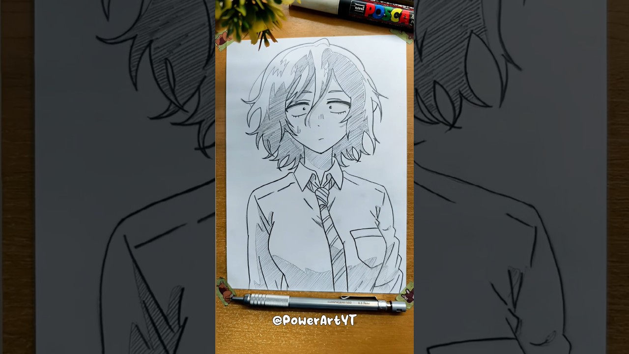 How to draw Akira asai Face ✨ 【イラストメイキング】  #メイキング #アナログ #howtodraw
