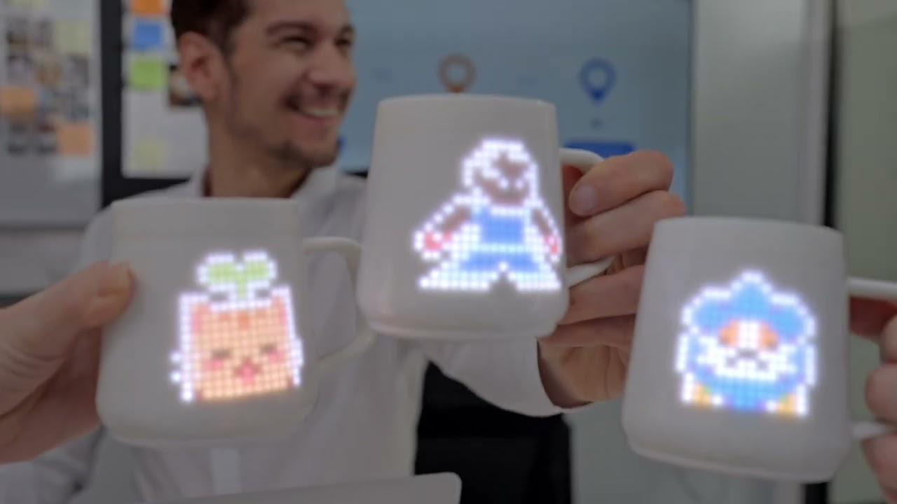 Introducing PixelMug P1: the world’s first Ceramic Smart Mug with LED Display