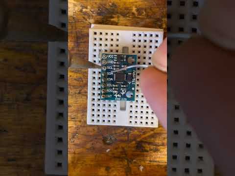 Soldering Header Pins On An Accelerometer / Gyroscope GY-521 MPU6050! Built-in 16bit AD Converter!