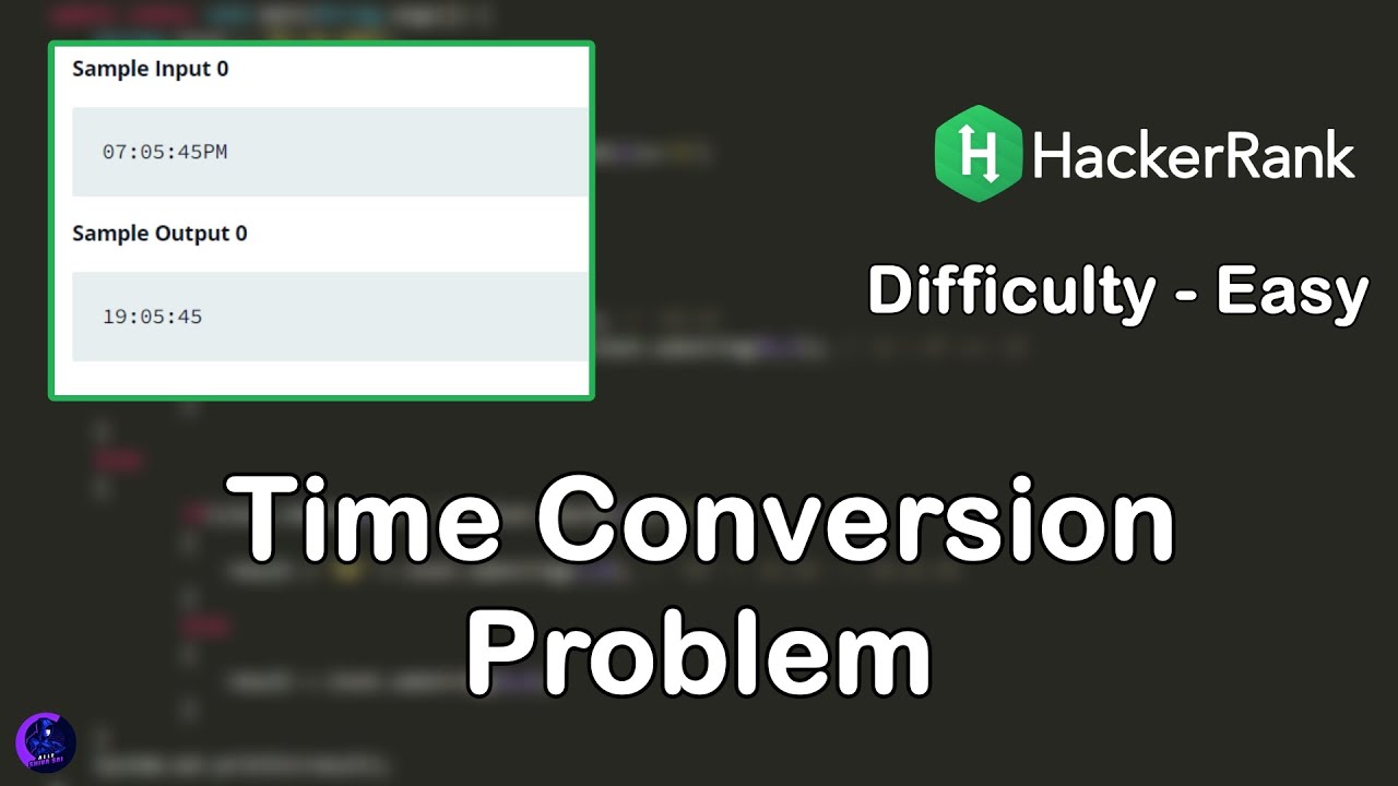 Time Conversion Problem in Java | Hacker Rank Interview Preparation | One Month Preparation Kit.