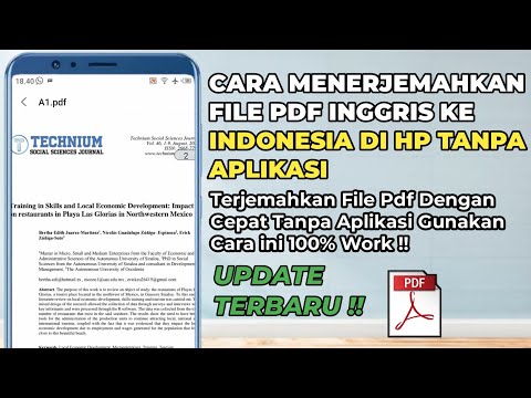Cara Menerjemahkan File Pdf Bahasa Inggris Ke Indonesia di Hp Android Tanpa Aplikasi Tambahan