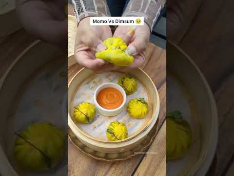 Momos vs Dim Sum 🥹🔥 #ytshorts #momo #delhi
