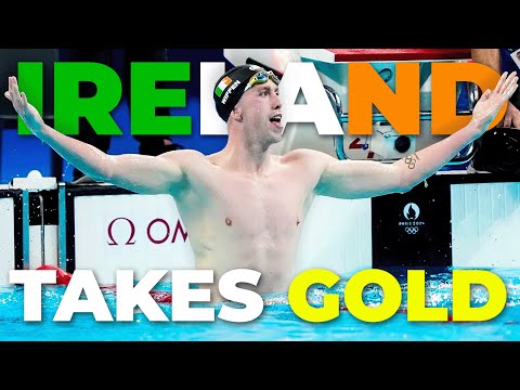 Ireland's FIRST GOLD MEDAL in DECADES Earned by Daniel Wiffen in 800 Free