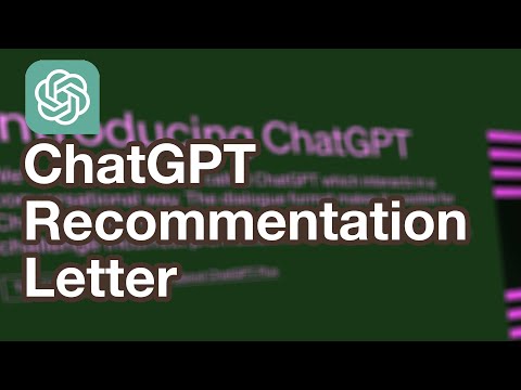 ChatGPT Recommendation Letter