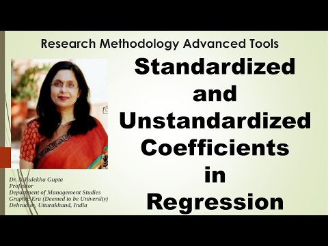 Standardized and Unstandardized Coefficient in Regression(regression)(path analysis)