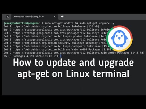 How to update and upgrade apt-get on ChromeOS Crostini Linux terminal