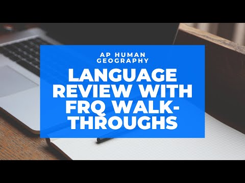 AP Human Geography Culture Unit Language Review with FRQ Walk-Throughs