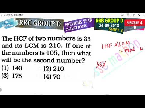 the HCF of two numbers is 35 and its LCM is 210 if one of the numbers is 105 then what will