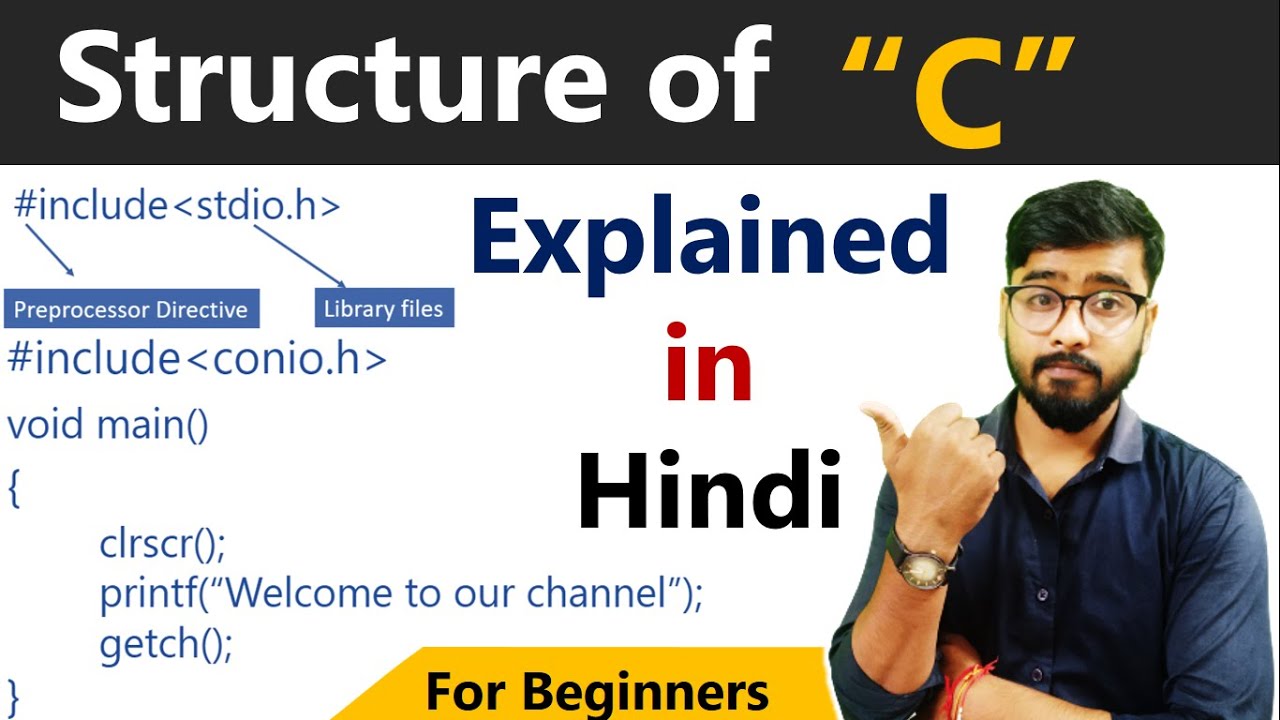 Understanding the Structure of C | C Language Course | By Rahul Chaudhary