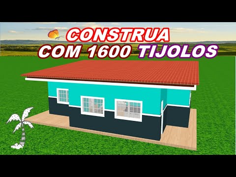 Small house with two bedrooms - CAN BE MADE WITH 1600 BRICKS