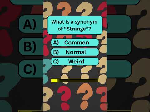 What is a synonym of âStrangeâ? #quiz #trivia #triviatricks #synonyms #antonyms #english