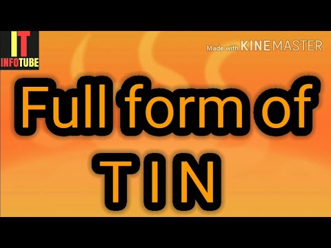 Full form of TIN | What is tin