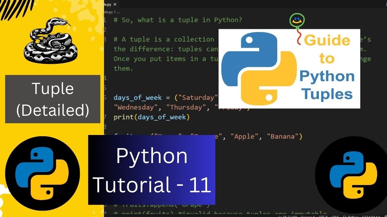 Tuple in Python | Python Tutorial - 11 (Python Full Course) #python #tuple