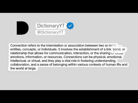 Connection Meaning in English
