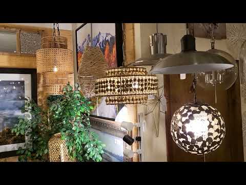 Our lighting store has a unique selection of floor lamps, table lamps, chandeliers today!
