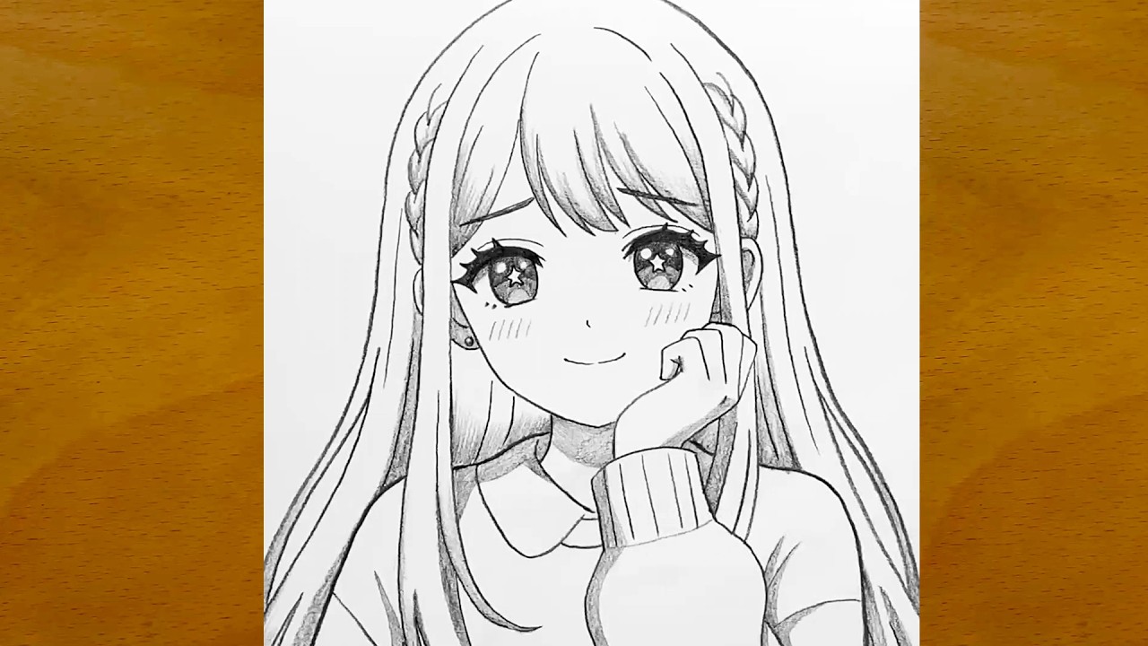 How to Draw a Cute Anime Girl (Easy Pencil Sketch)