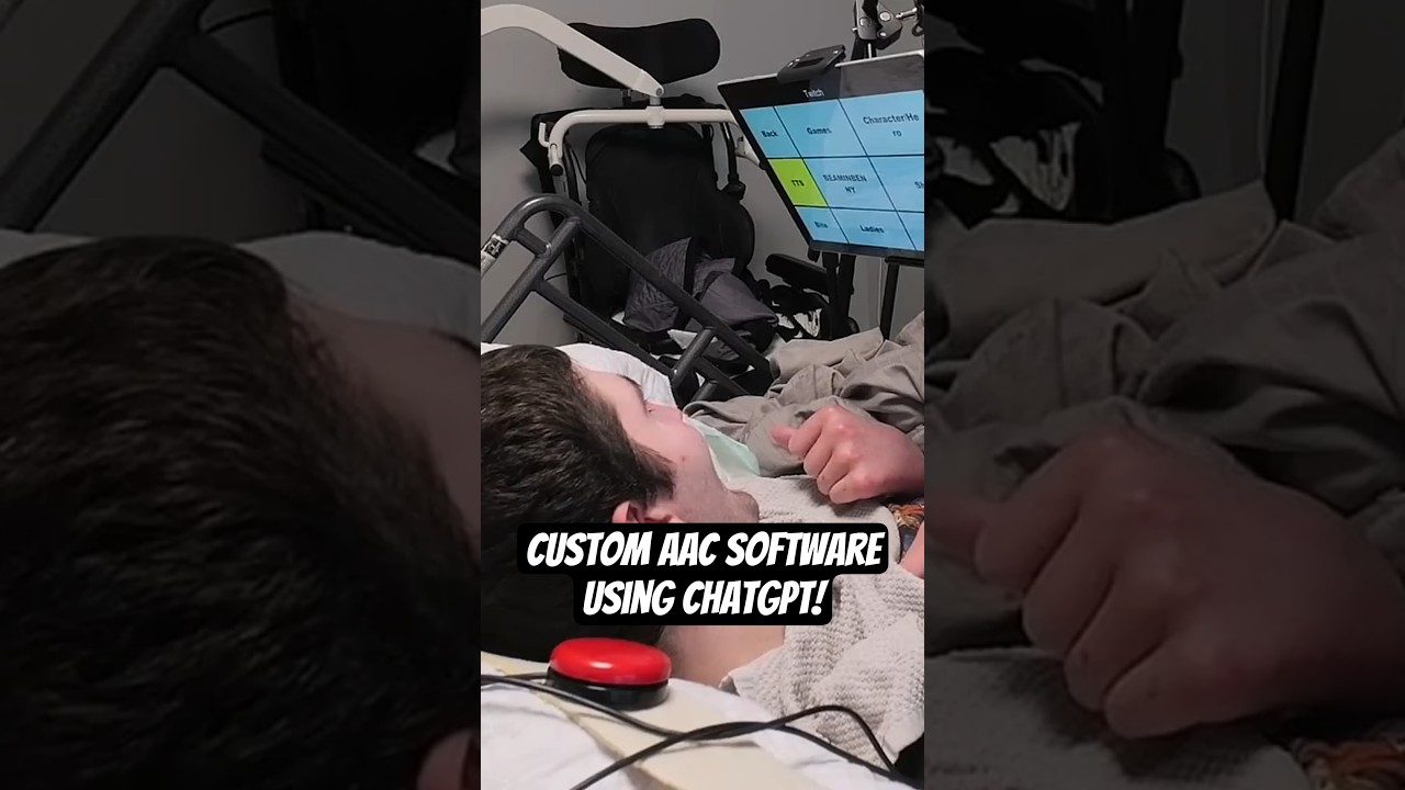 Nonverbal Man Uses Custom AI Communication Device 👀 🔊 #chatgpt #aiprogramming #fyp #shorts #explore