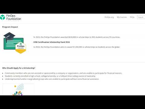 FinOps Foundation Launches $1 Million Scholarship Fund to Help Pay for Certification