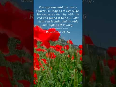 Bible | Revelation 21:16 | The city was laid out like a s...