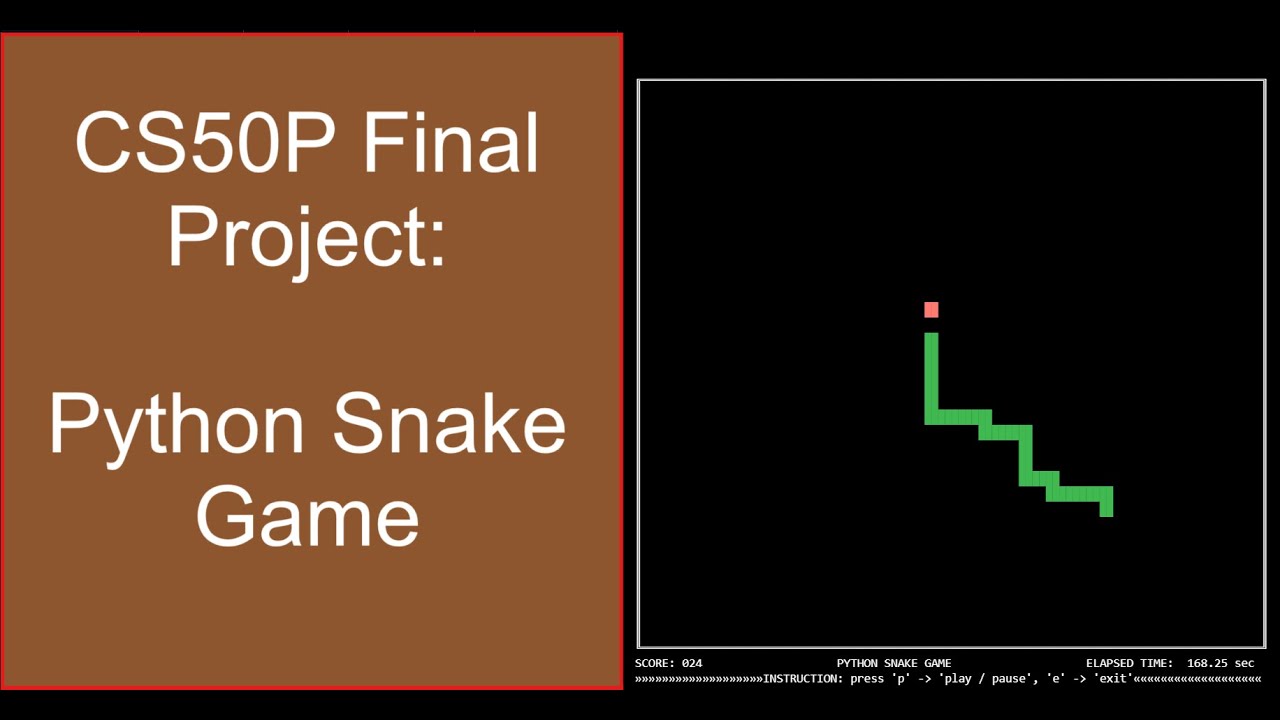 CS50P Final Project: Python Snake Game