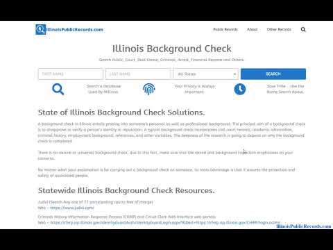 State of Illinois Background Check Solutions.