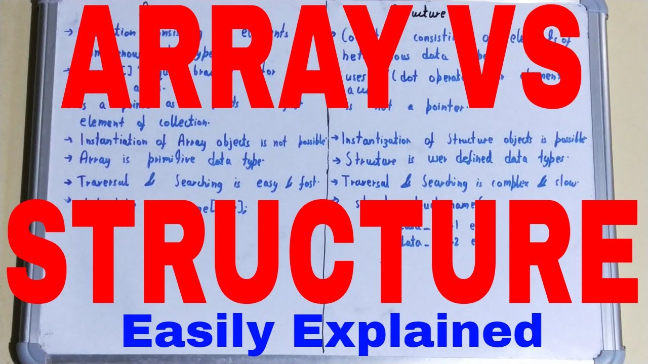 Array vs Structure|Difference between Array and Structure|Array and Structure Difference
