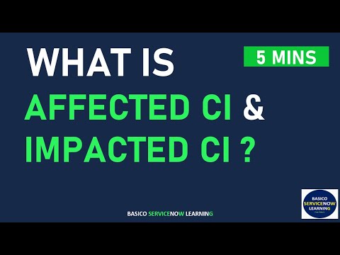 WHAT IS AFFECTED CI AND IMPACTED CI ? | CMDB | SERVICENOW