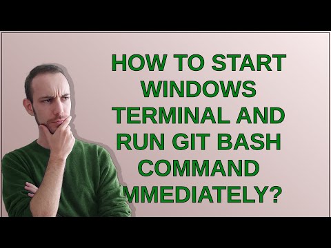 How to start Windows Terminal and run git bash command immediately?