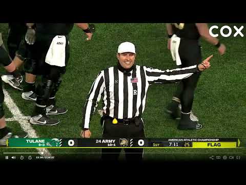 Tulane vs Army Football 2024 AAC Championship Full Game