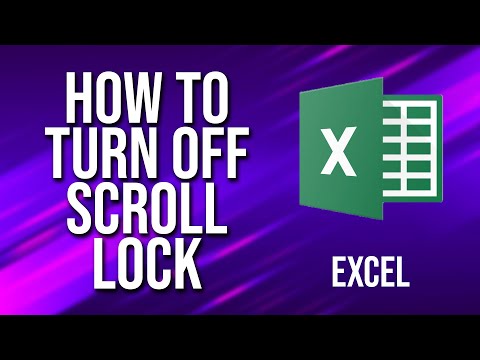 How To Turn Off Scroll Lock Excel Tutorial