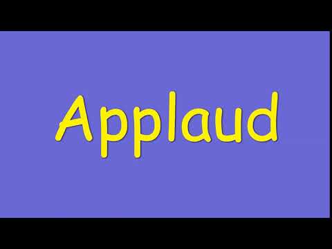 Applaud synonym