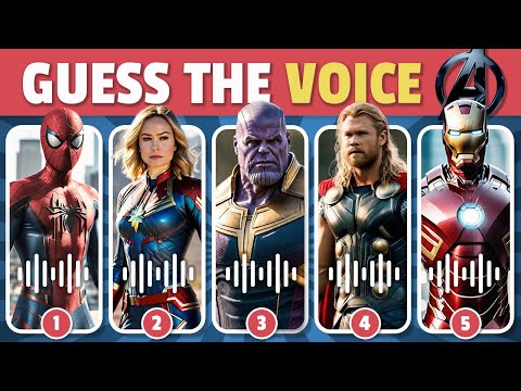 Guess The AVENGERS Character By Voice | Guess The Voice Quiz | Spider-man, Iron-man, Thor, Marvel