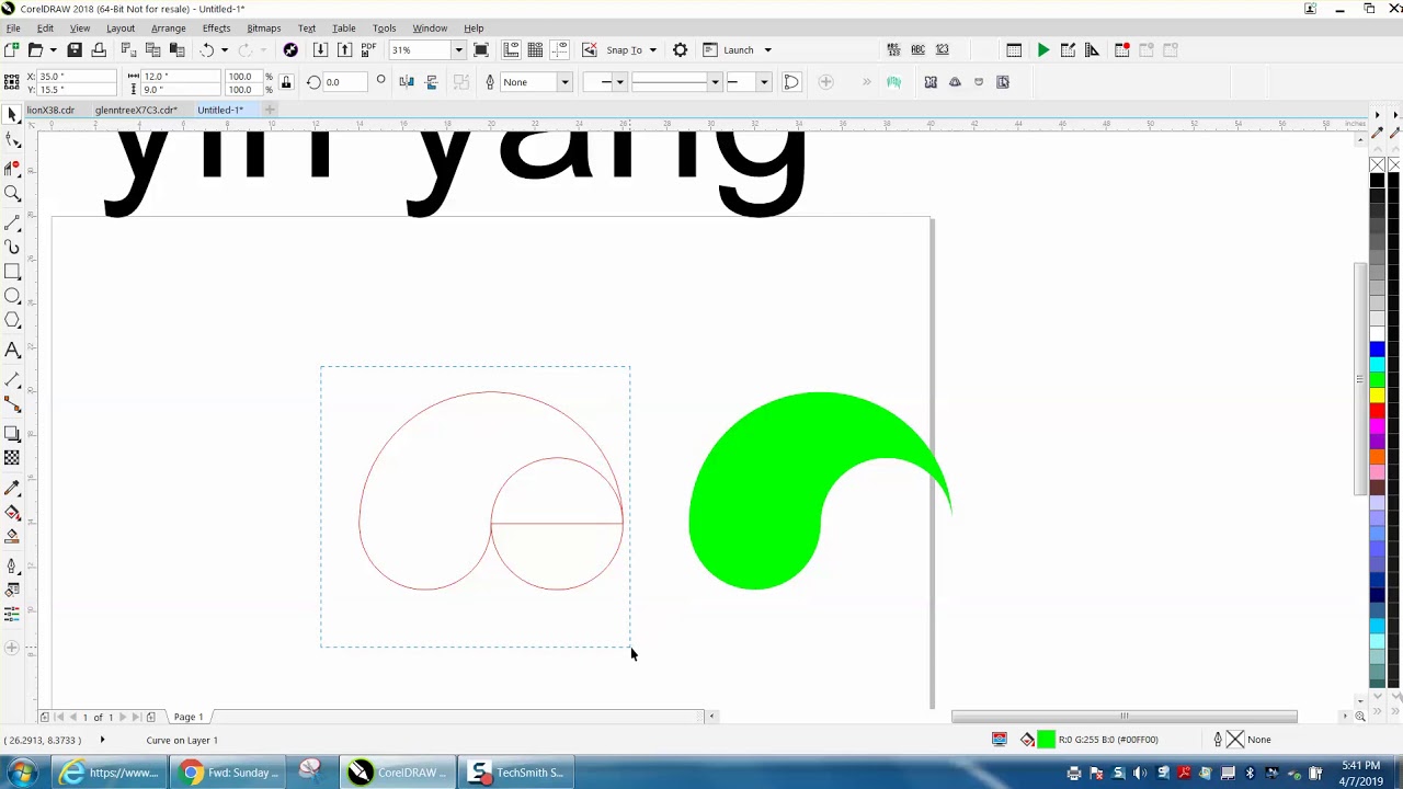 Corel Draw Tips & Tricks Yin Yang