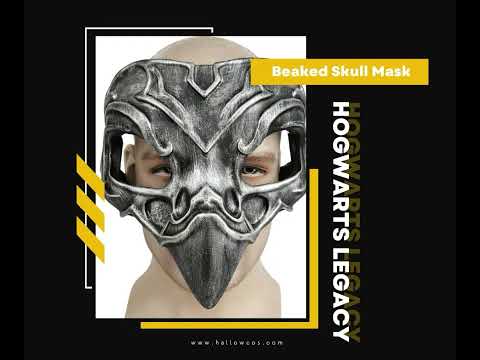Hallowcos Hogwarts Legacy Beaked Skull Mask Halloween Cosplay Prop
