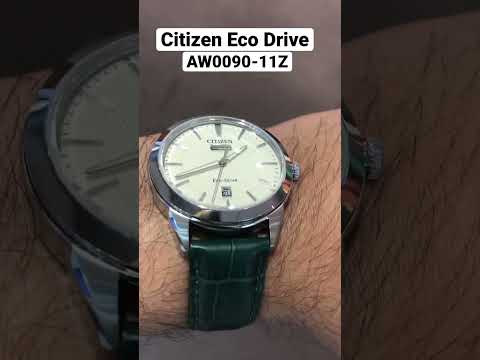 Citizen Eco Drive Men's Black Leather Strap Watch | AW0090-11Z