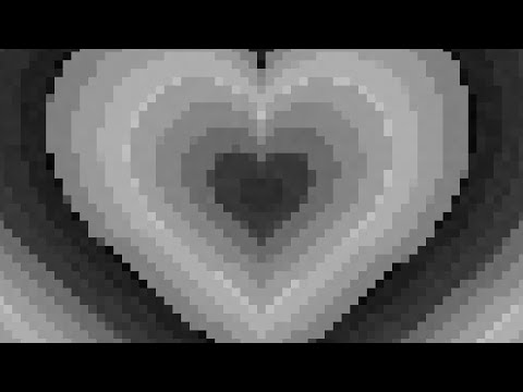 Black and White Y2K LED Lights Heart Background Looped | Background Lights | Background Lights