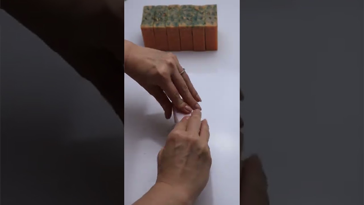 Packaging and labeling jojoba soap bars #shorts