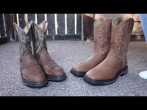 Ariat Workhog Boot Comparison: Square Toe VS Round Toe