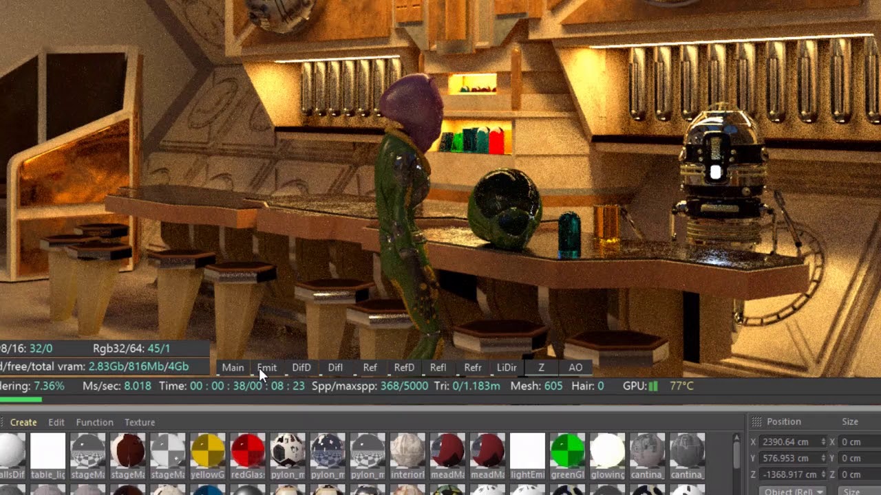 OctaneRender For Cinema 4D Lesson 12.2: Render Using Passes