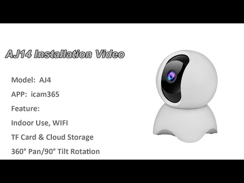 AJ14 icam365 set up wifi camera installation Video